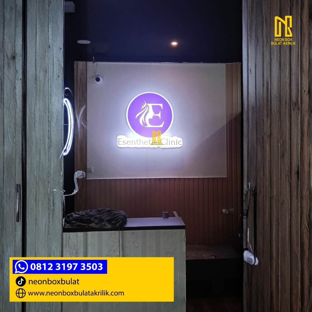 Jasa Letter Box Outdoor dan Indoor Surabaya - Neonbox Bulat Akrilik